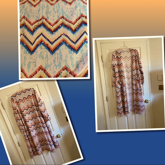 LuLaRoe | Jackets & Coats | Nwt Large Llr Chevron Sarah Southwestern ...